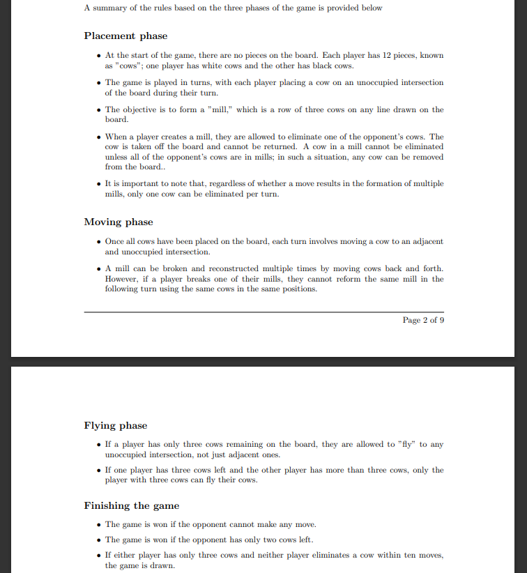 Part 1: Background Morabaraba is a two-player | Chegg.com