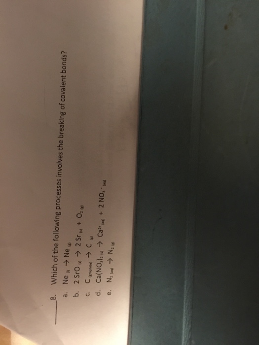 Solved Which of the following processes involves the | Chegg.com