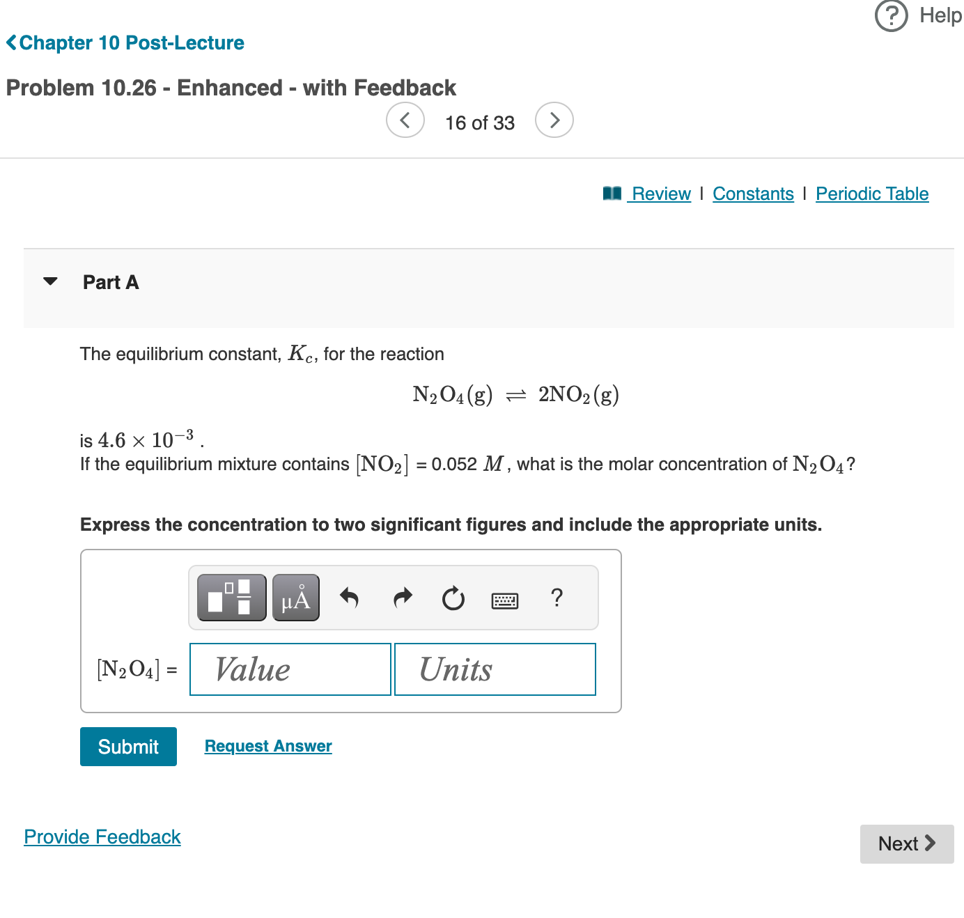 Solved Problem 10.26 - ﻿Enhanced - ﻿with Feedback16 ﻿of | Chegg.com