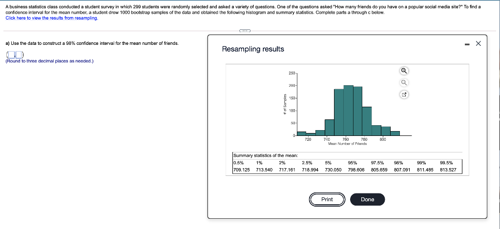 Solved A business statistics class conducted a student | Chegg.com