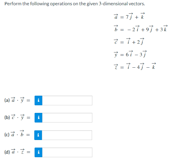 Solved Perform The Following Operations On The Given