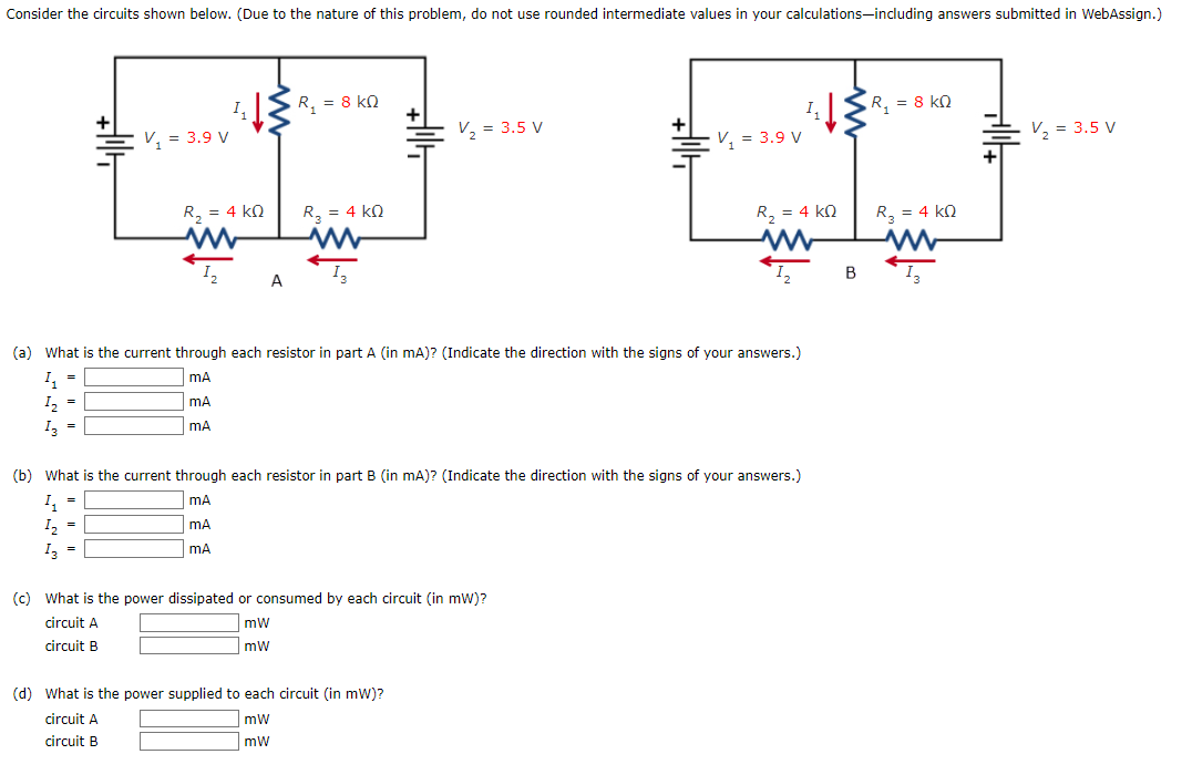 [solved] A What Is The Current Through Each Resistor In