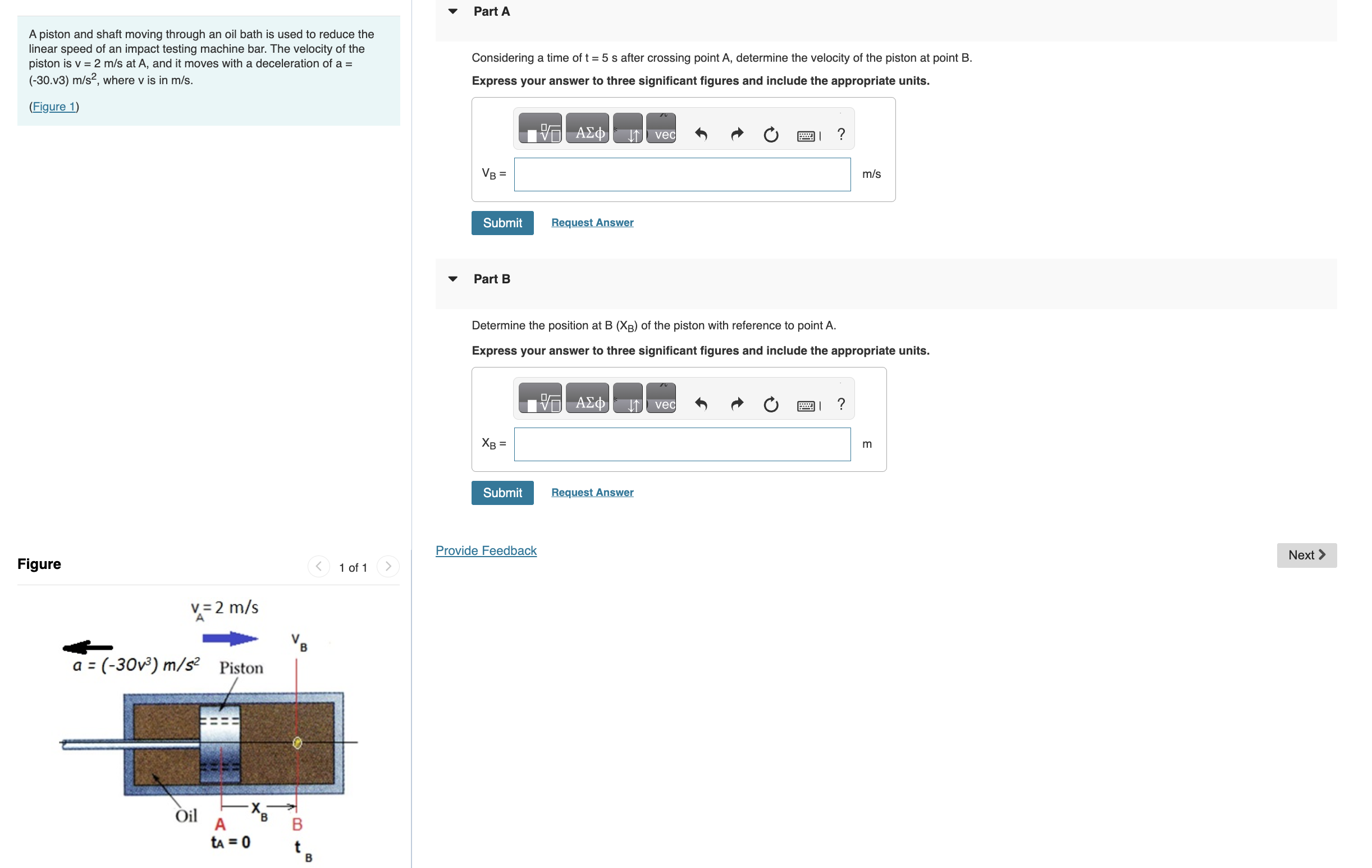 Solved Dynamics HW 1 ﻿Q3 ﻿A piston and shaft moving through | Chegg.com