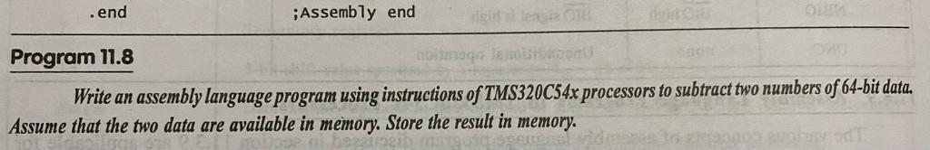 Solved .end ; Assembly end Program 11.8 Write an assembly | Chegg.com