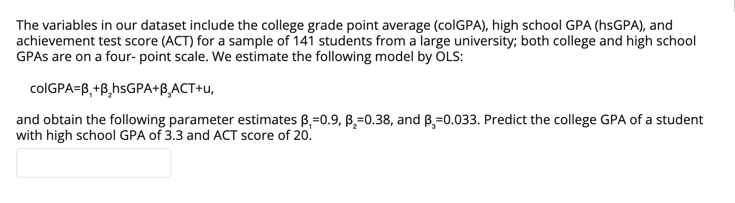 Solved The variables in our dataset include the college | Chegg.com