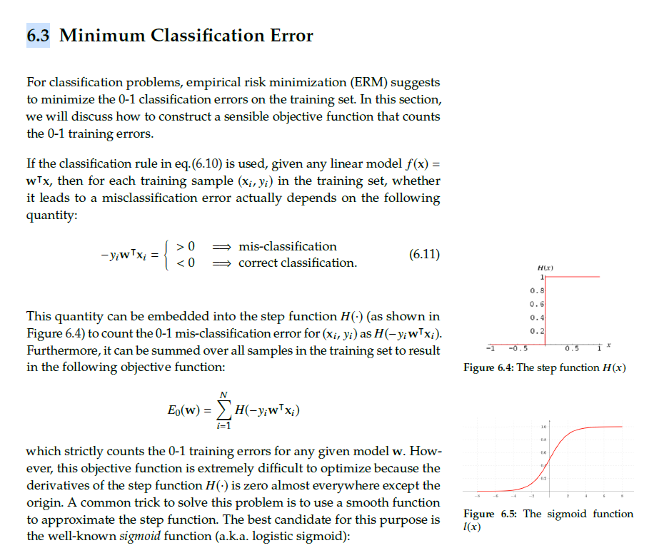 6.3 Minimum Classification Error For classification | Chegg.com