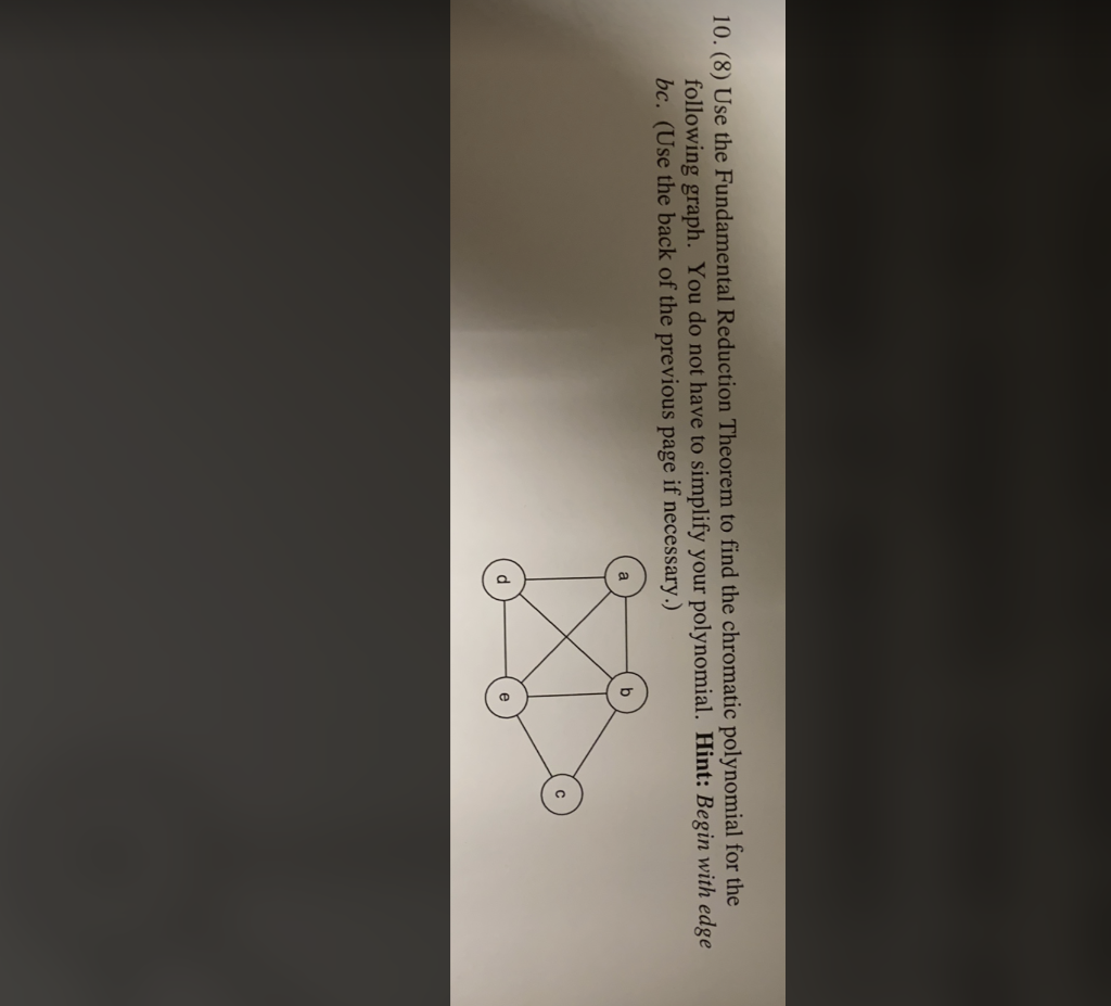 Solved 10. (8) Use the Fundamental Reduction Theorem to find | Chegg.com