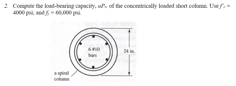 Solved 2. Compute the load-bearing capacity, ⊕Pn of the | Chegg.com