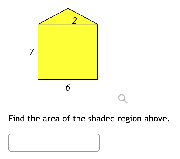 Solved 2 7 6 Find the area of the shaded region above. | Chegg.com