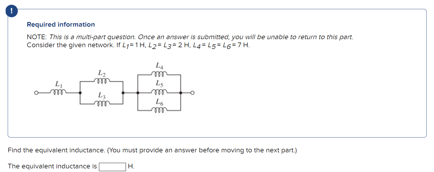 Solved Required information NOTE: This is a multi-part | Chegg.com