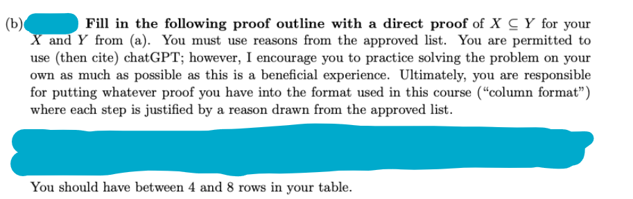 Solved (b) Fill in the following proof outline with a direct | Chegg.com