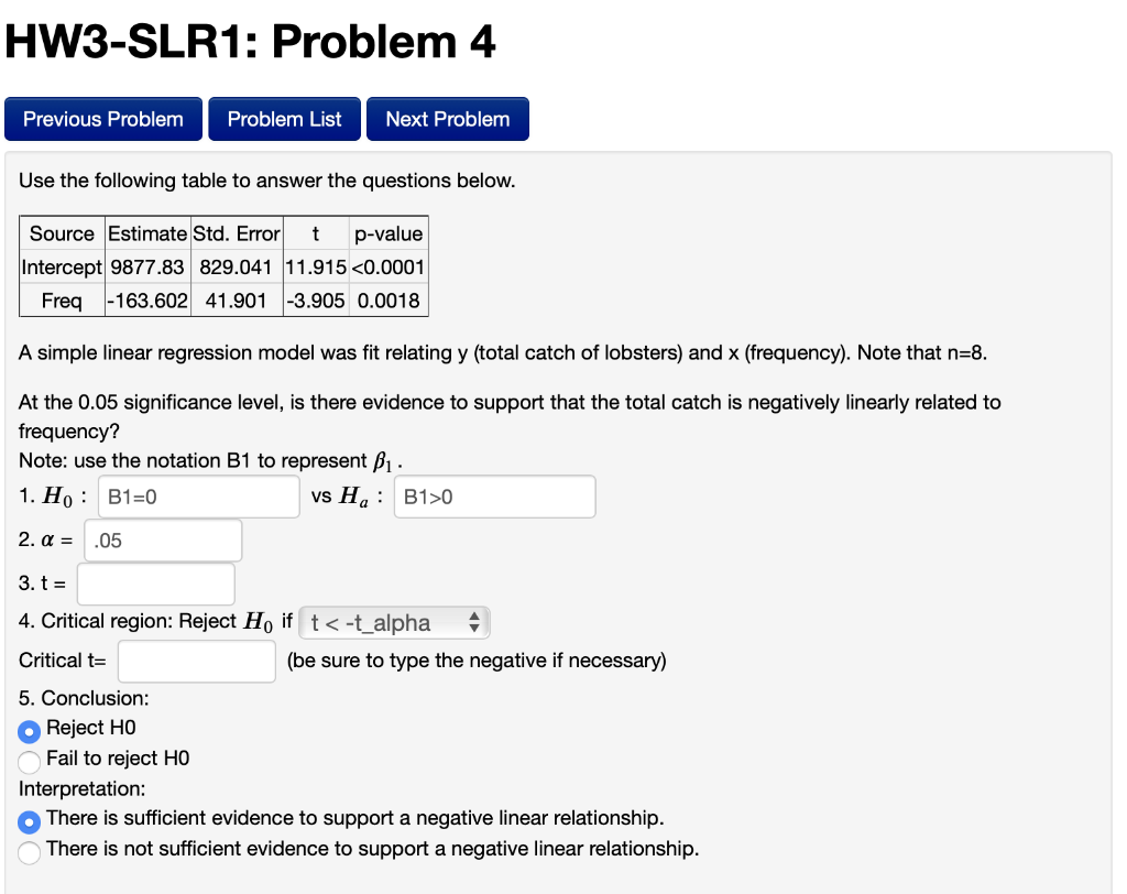 Solved HW3-SLR1: Problem 3 Previous Problem Problem List | Chegg.com