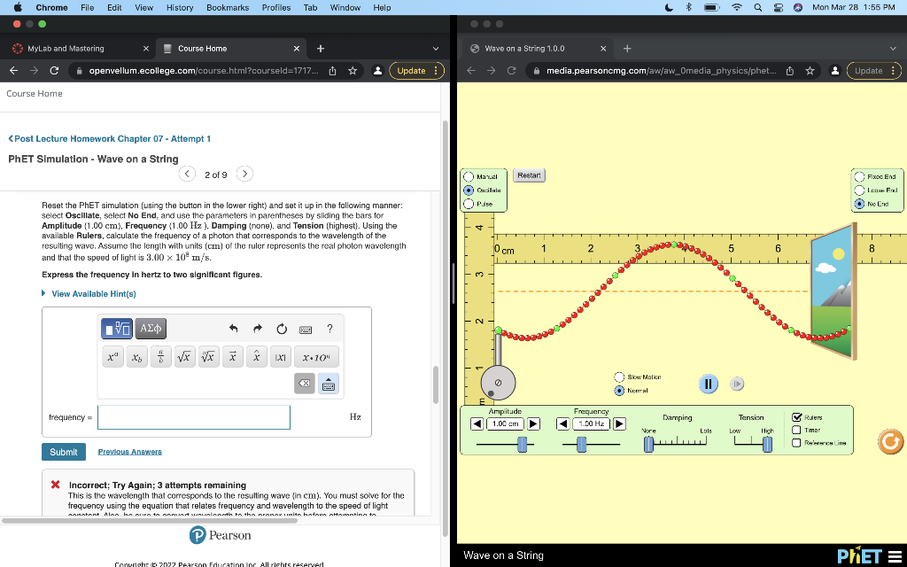 Solved Reset the PhET simulation (using the button in the | Chegg.com