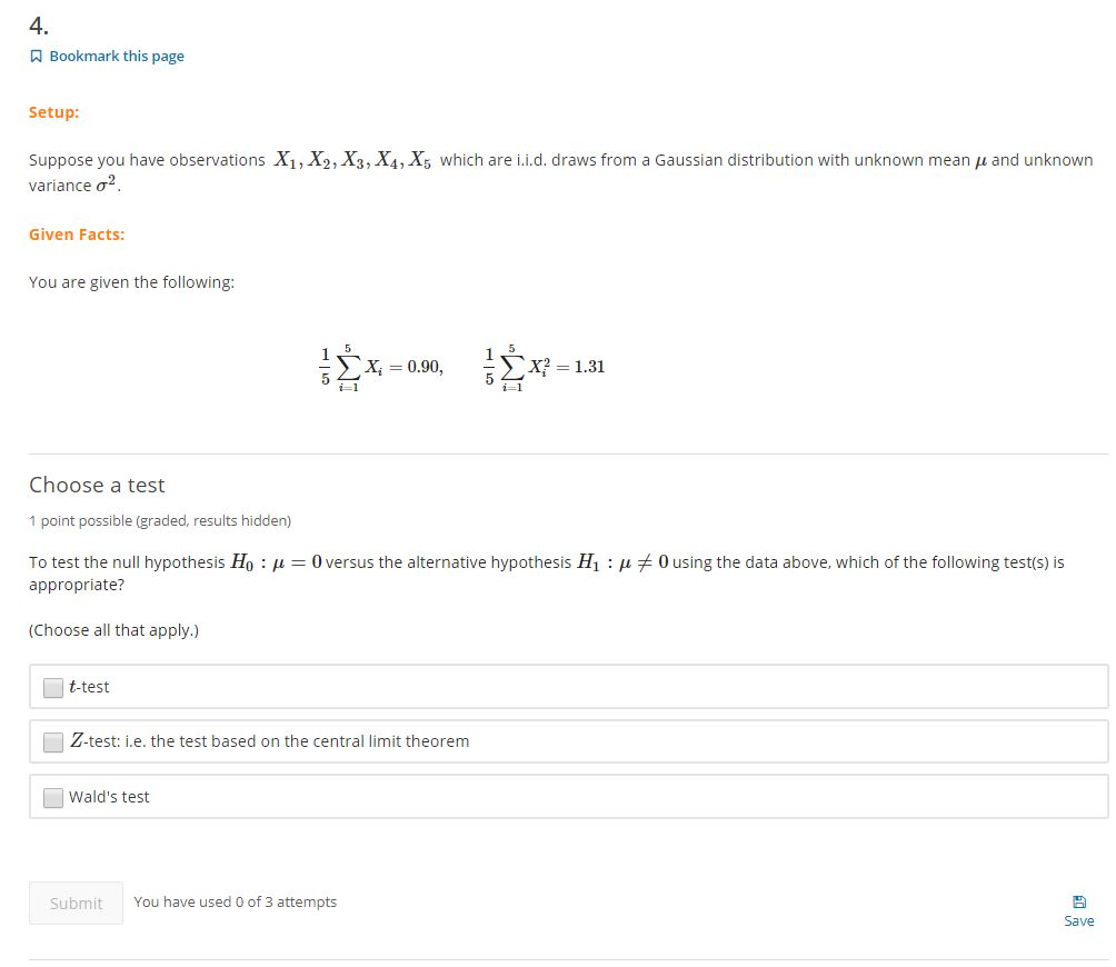 Solved w Bookmark this page Setup: Suppose you have | Chegg.com