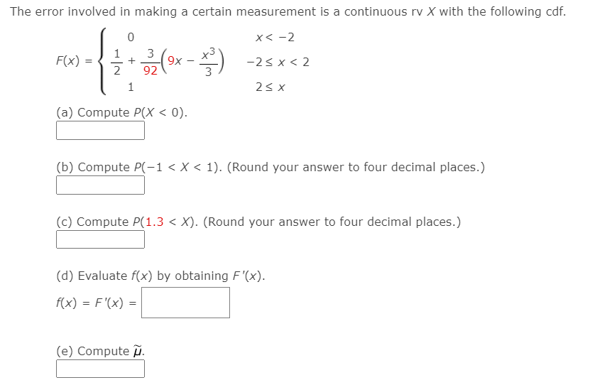 Solved The error involved in making a certain measurement is | Chegg.com