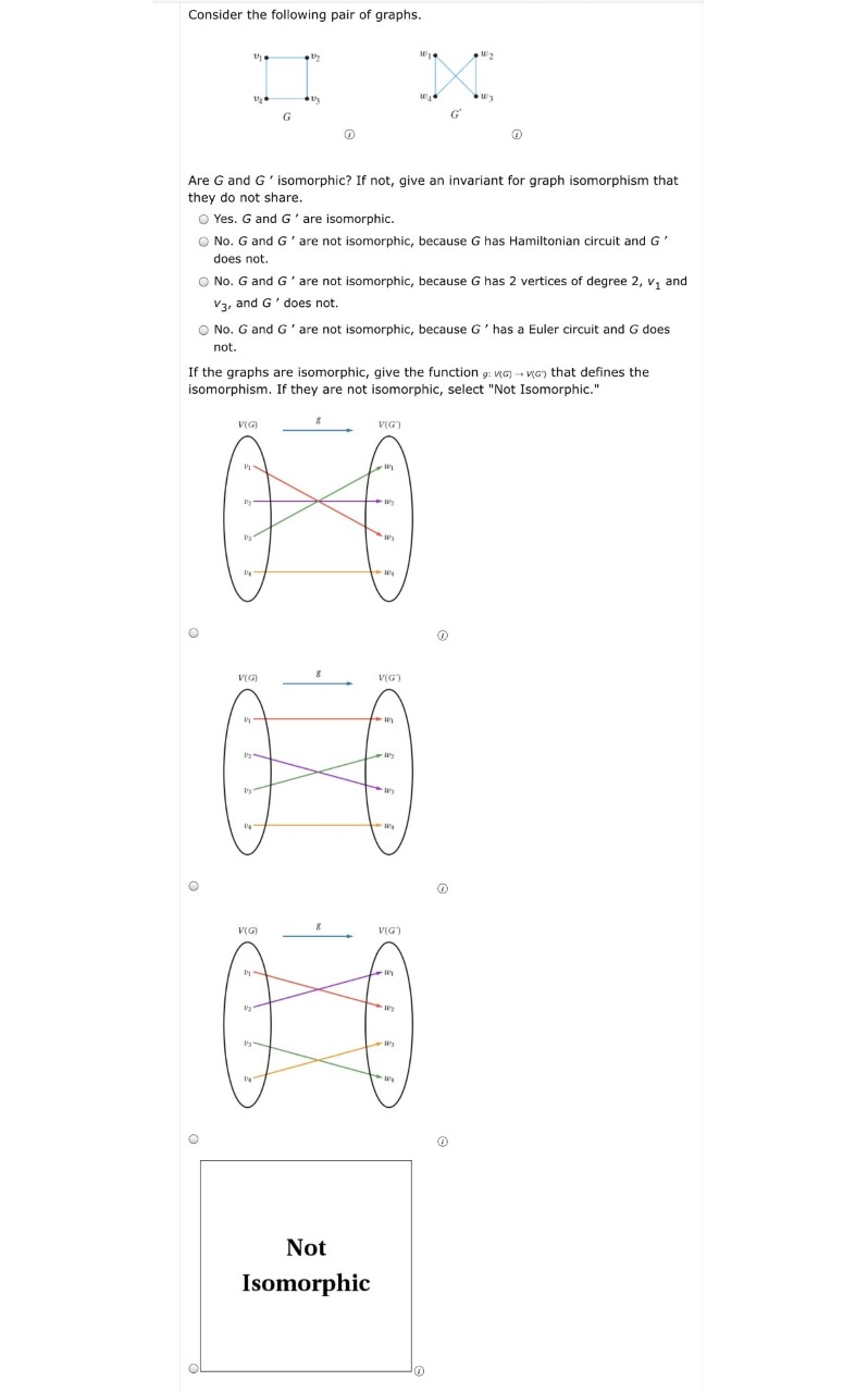 Solved Consider the following pair of graphs. Are G and | Chegg.com