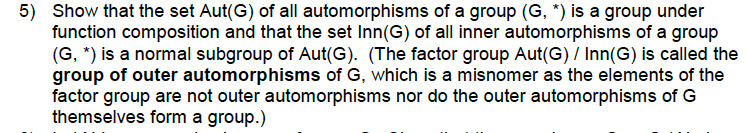 Solved 5) Show that the set Aut(G) of all automorphisms of a | Chegg.com