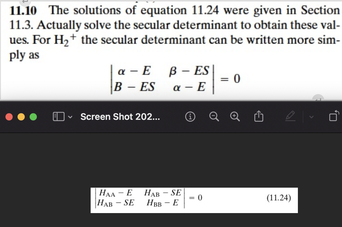 Solved 11.10 The solutions of equation 11.24 were given in | Chegg.com