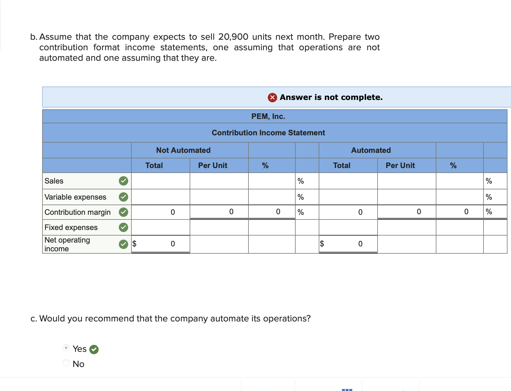 Solved 5. Refer to the original data. By automating, the | Chegg.com