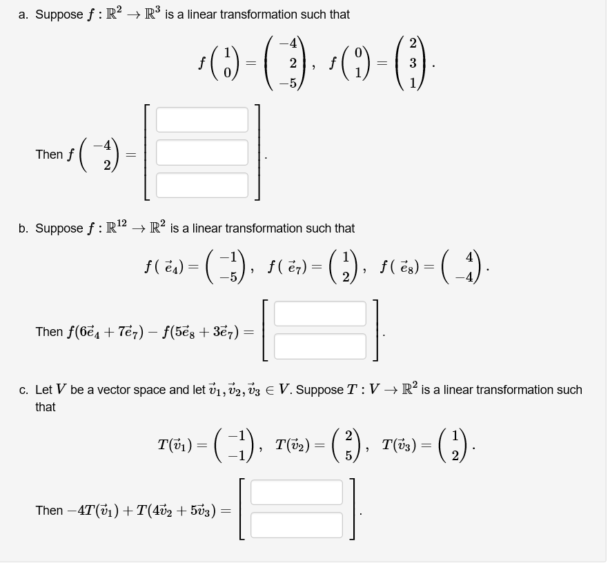 Solved a. Suppose f : R2 + R3 is a linear transformation | Chegg.com