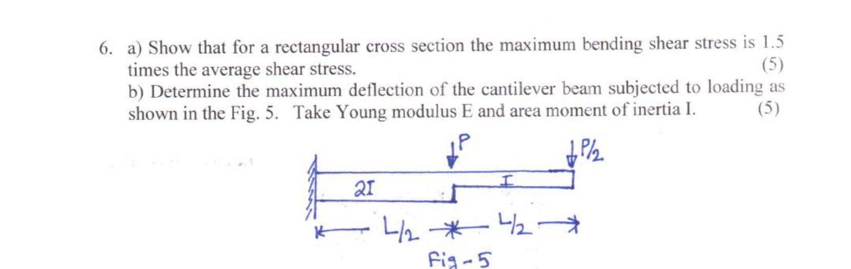 Solved 6. a) Show that for a rectangular cross section the | Chegg.com