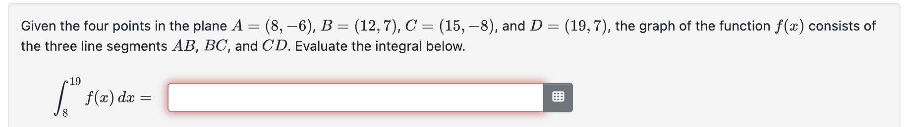 Solved Given the four points in the plane | Chegg.com