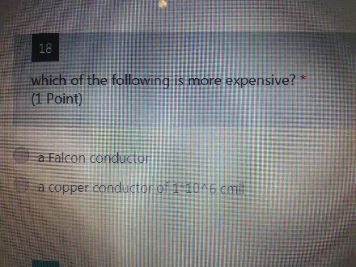 Solved 18 which of the following is more expensive? (1 | Chegg.com