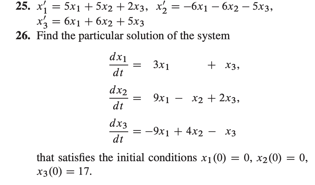 Solved Just do number 26, thank you! Find the particular | Chegg.com