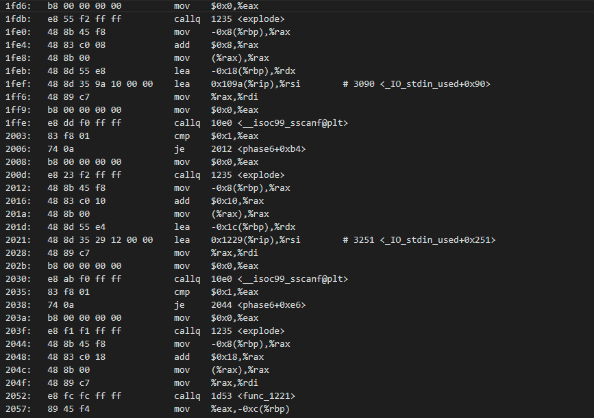 Solved Binary Bomb Phase 6: Can you please interpret what | Chegg.com