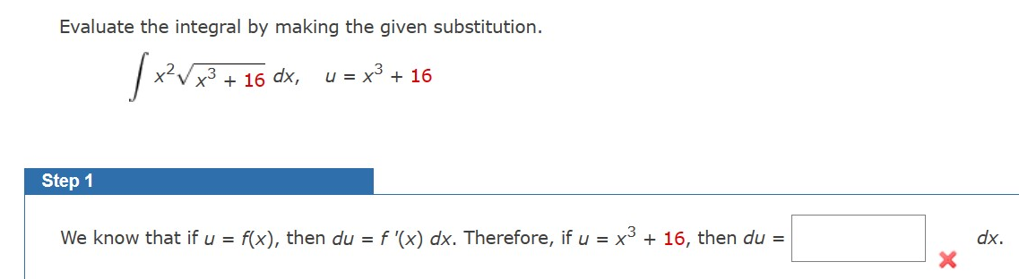 Solved Evaluate the integral by making the given | Chegg.com