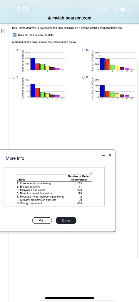 a mylab.pearson.com Use Pareto analysis to | Chegg.com