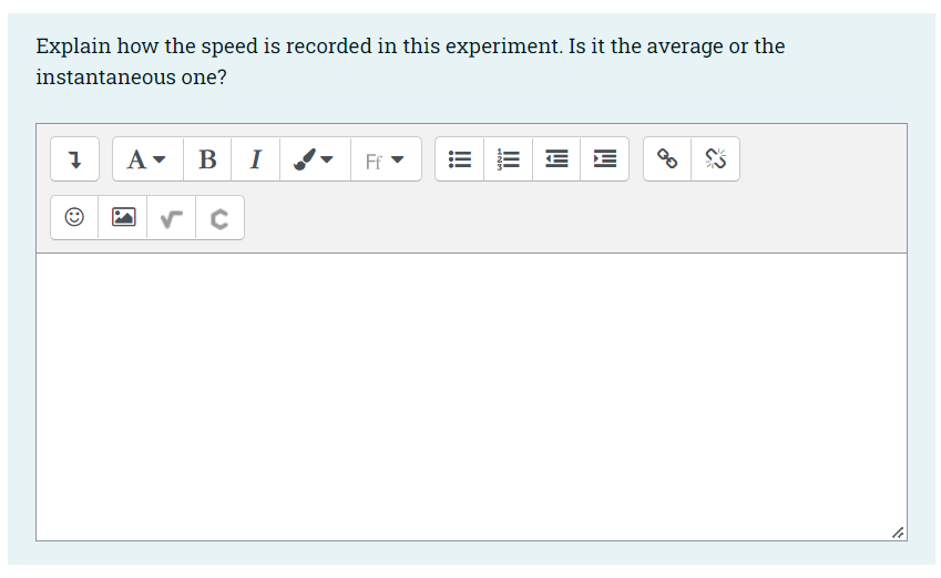 Solved Explain how the speed is recorded in this experiment. | Chegg.com