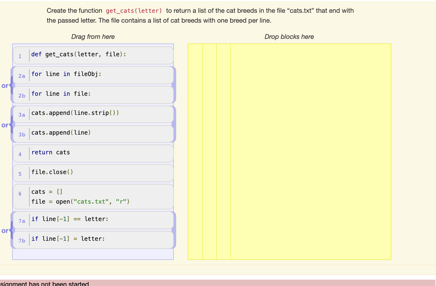 Solved Create the function get_cats (letter) to return a | Chegg.com