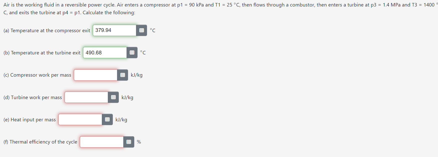 Solved Air is ﻿the working fluid in ﻿a reversible power | Chegg.com