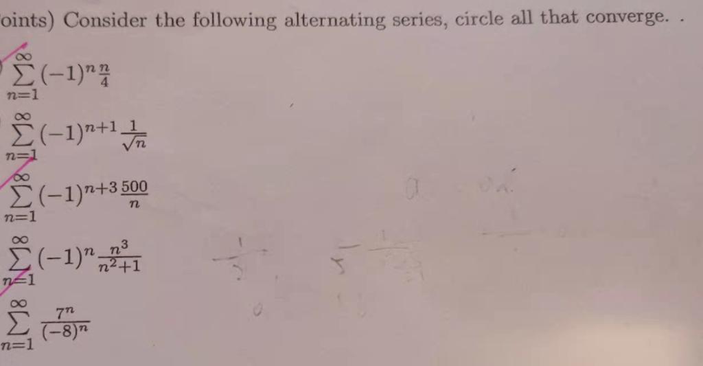 Solved oints) Consider the following alternating series, | Chegg.com Solved oints) Consider the following alternating series, | Chegg.com
