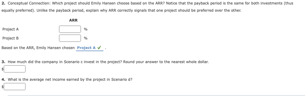 Solved Accounting Rate of Return Each of the following | Chegg.com