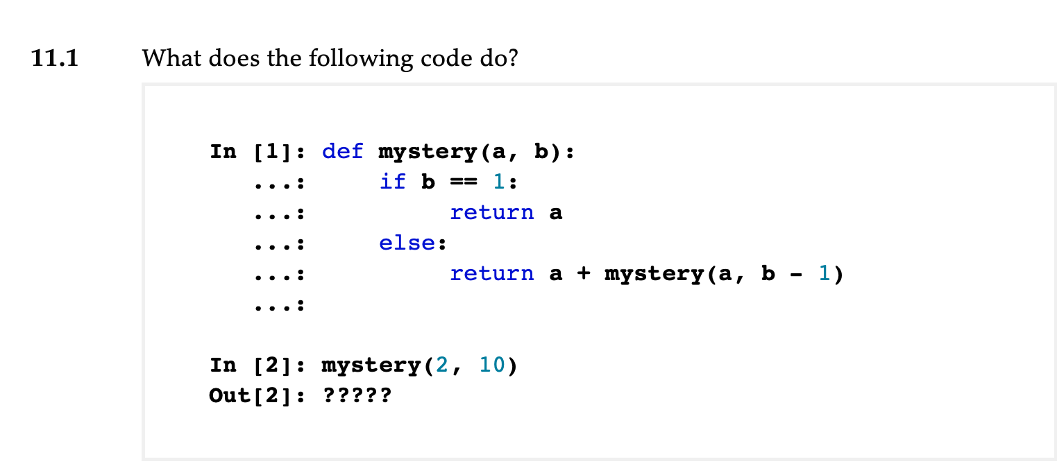 Solved 11.1. Do not(!!) implement this code, rather trace it | Chegg.com
