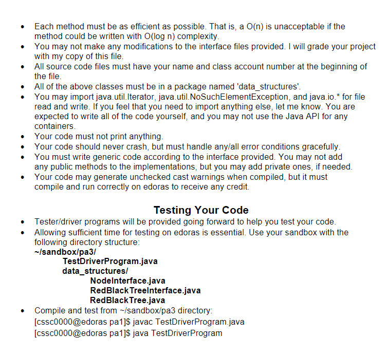 Solved Programming Assignment (PA) #3 Red-Black Tree For | Chegg.com