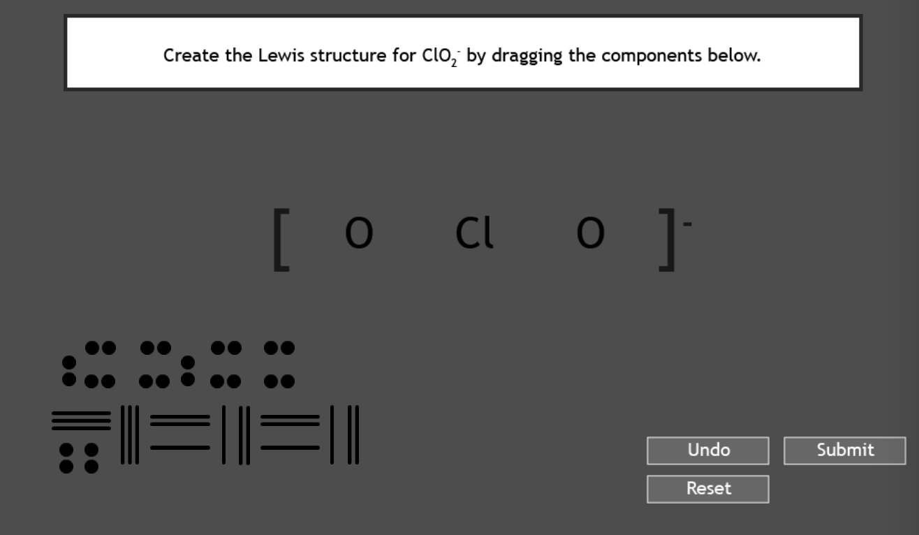 Solved Create the Lewis structure for ClO2 by dragging the | Chegg.com