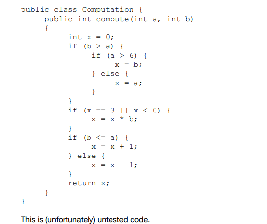 Solved public class Computation { public int compute (int a, | Chegg.com