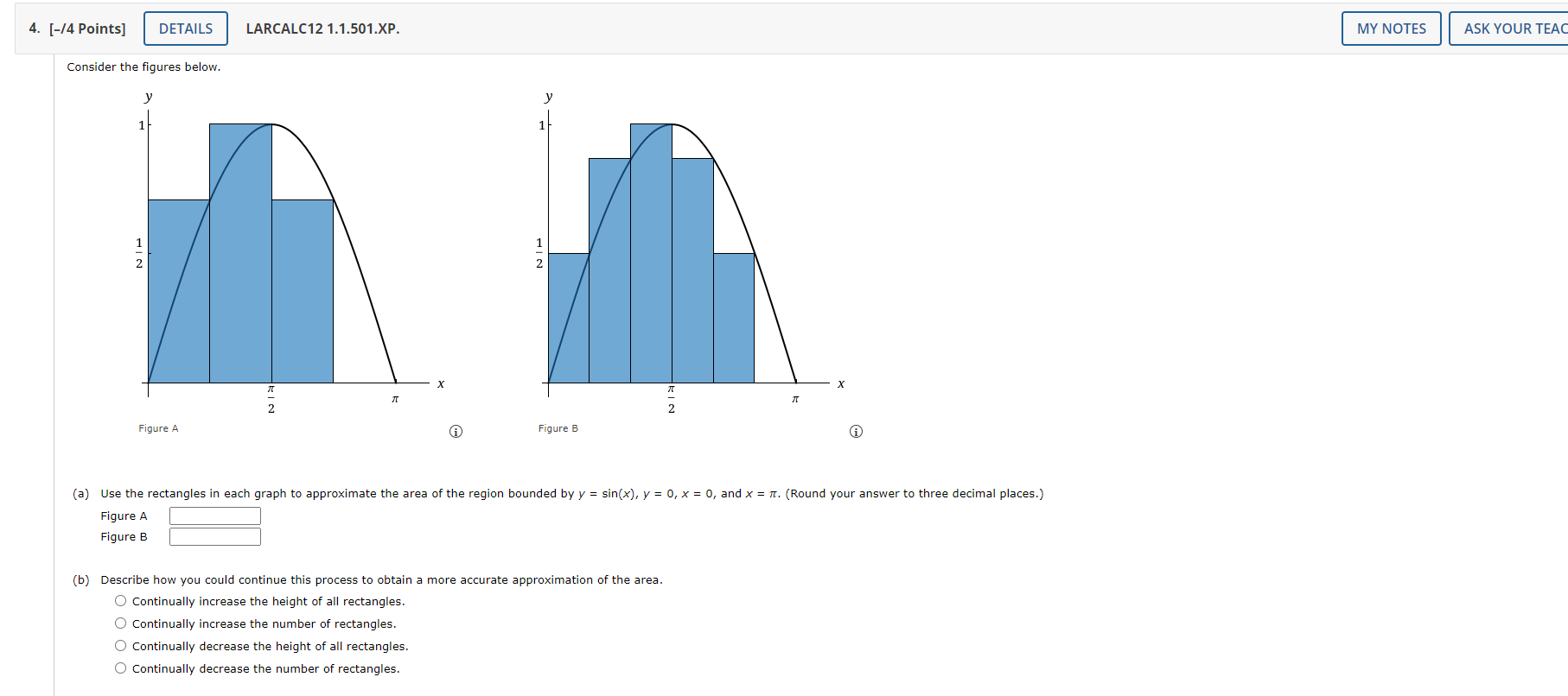 Solved \r\n(a) Use the rectangles in each graph to | Chegg.com