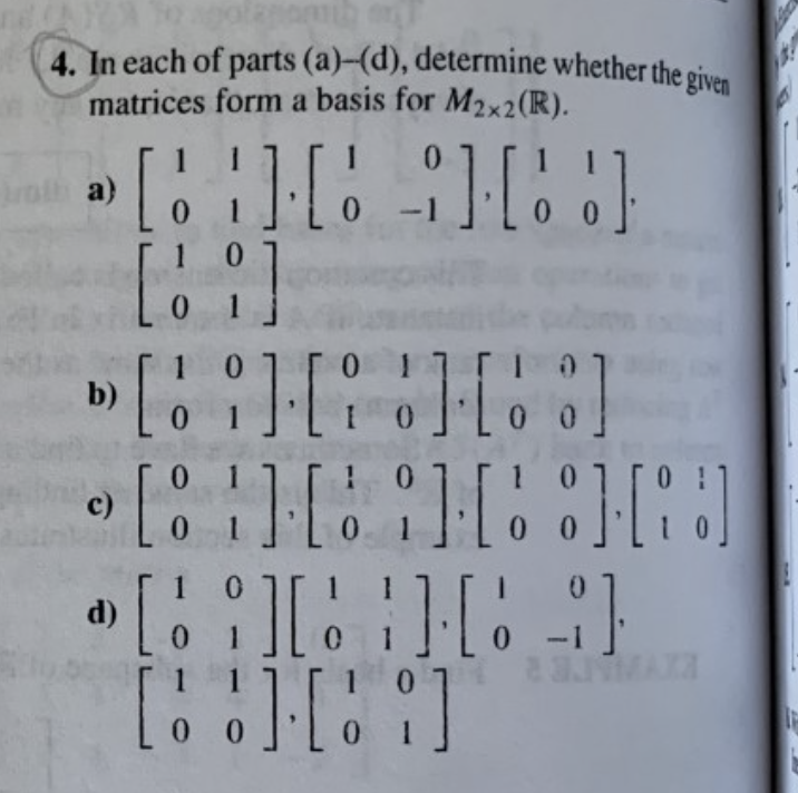 Solved [1011],[100−1],[1010] [1001] [1001],[0110],[1000] | Chegg.com