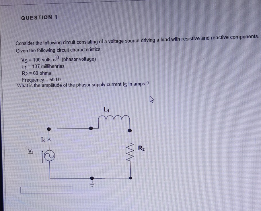 Solved QUESTION 1 Consider the following circuit consisting | Chegg.com