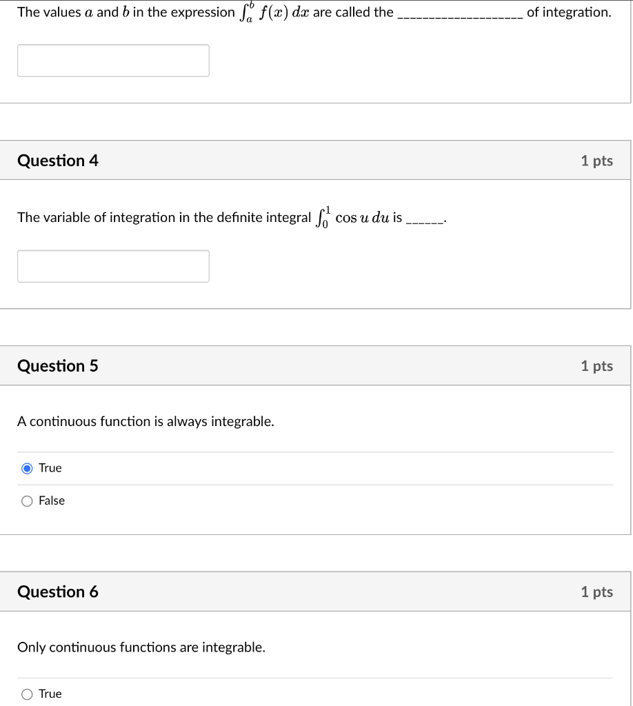 Solved The values a and b in the expression ∫abf(x)dx are | Chegg.com