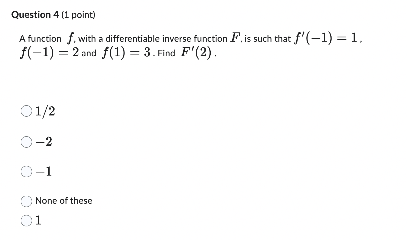 Solved A function f, with a differentiable inverse function | Chegg.com