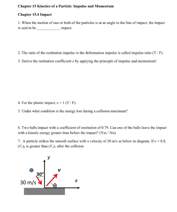 Solved Chapter 15 Kineties of a Particle: Impulse and | Chegg.com