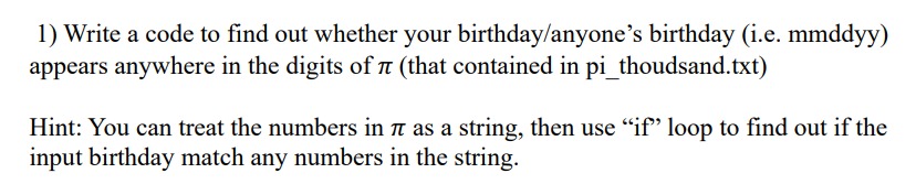 Solved 1) Write a code to find out whether your | Chegg.com