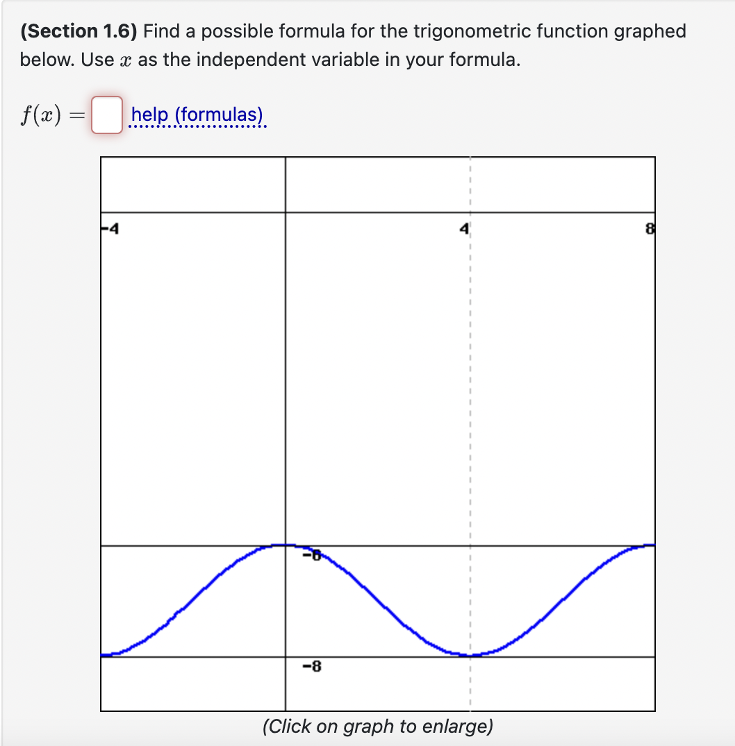 Solved (Section 1.6) Find a possible formula for the | Chegg.com