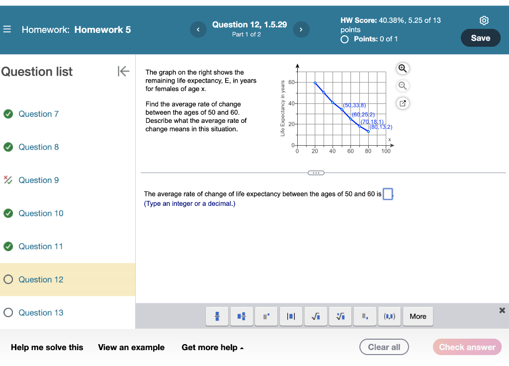 Solved The graph on the right shows the remaining life | Chegg.com