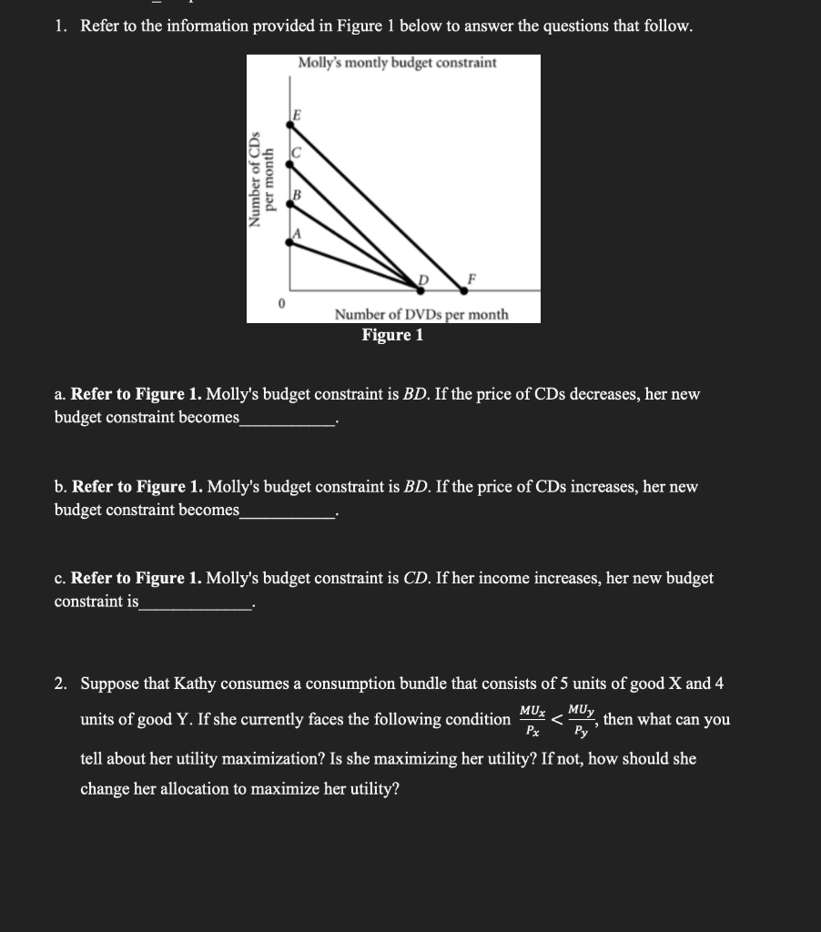 Solved 1. Refer to the information provided in Figure 1 | Chegg.com